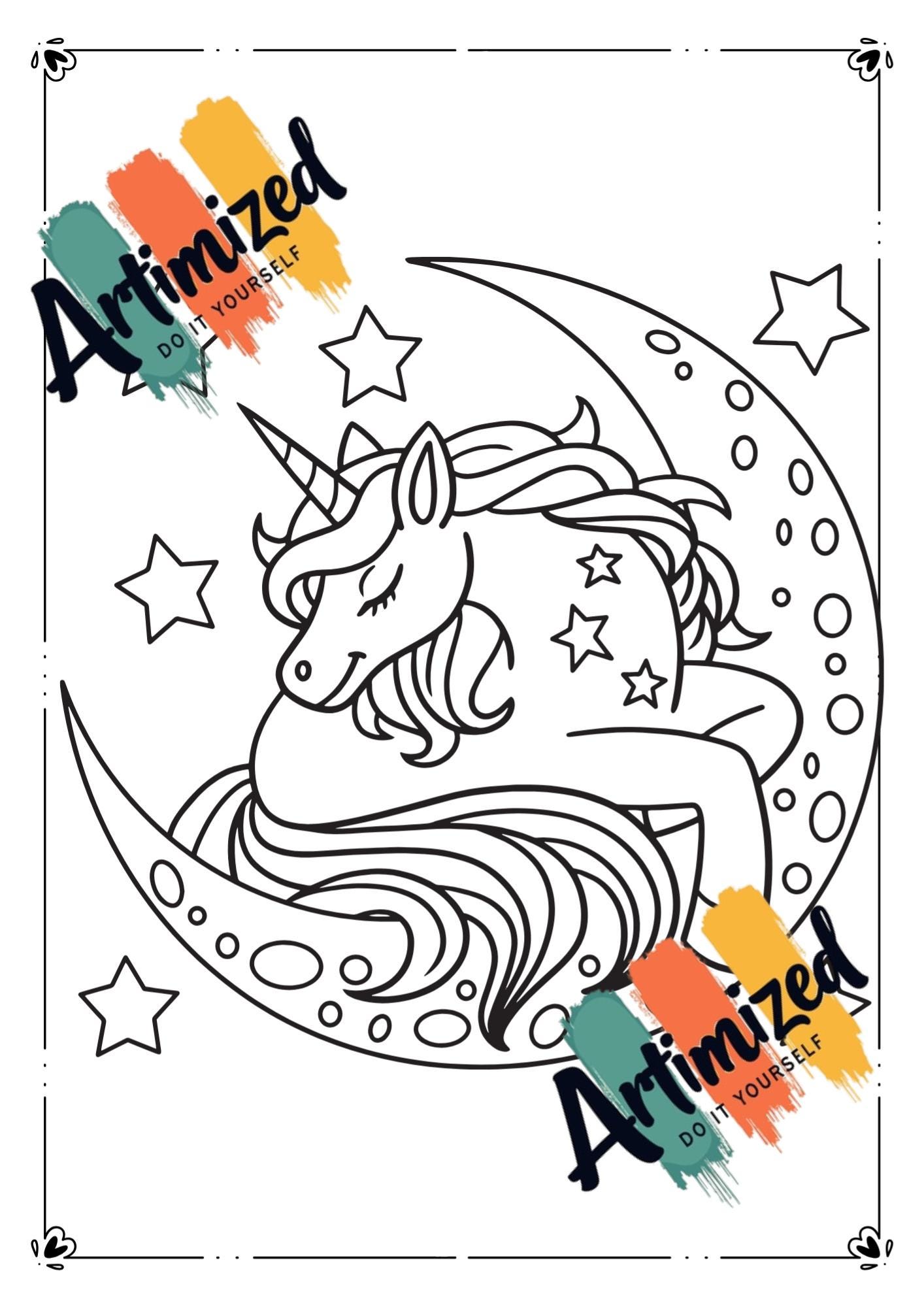 Cute Unicorn Coloring Pages – Fun Printable Activity for Kids | Digital ...