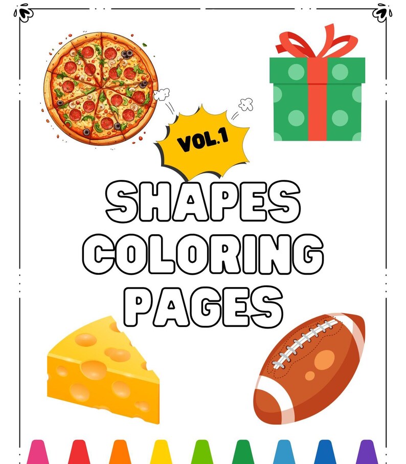 Shapes Coloring Pages for Kids: Fun & Educational Printable Activity - Etsy