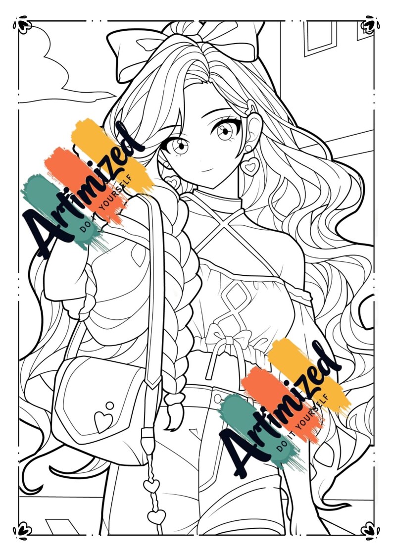 Female Coloring Pages | Printable Art for Girls - Etsy