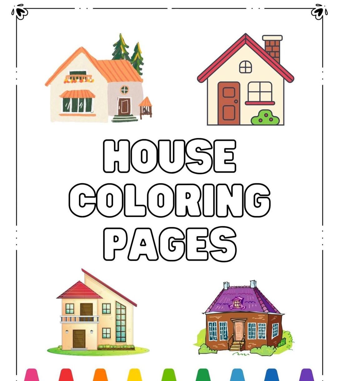 House Coloring Pages for Kids Printable Cute Home Coloring Sheets – Fun ...