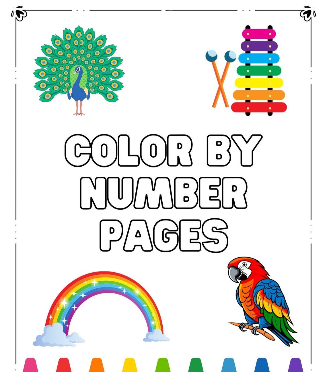 Color by Number Printable Pages for Kids | Easy Coloring Pages for ...