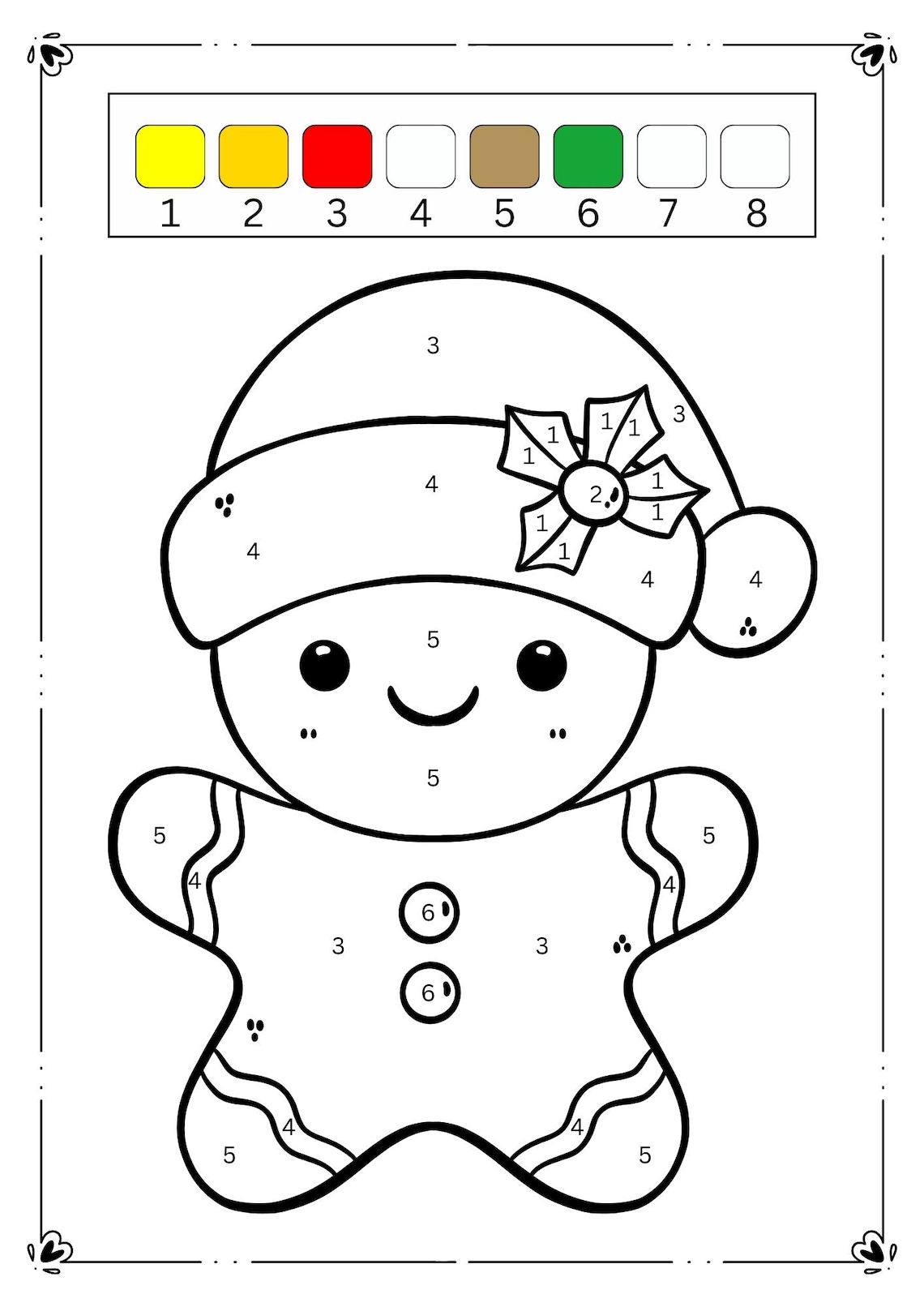 Color by Number Printable Pages for Kids | Easy Coloring Pages for ...