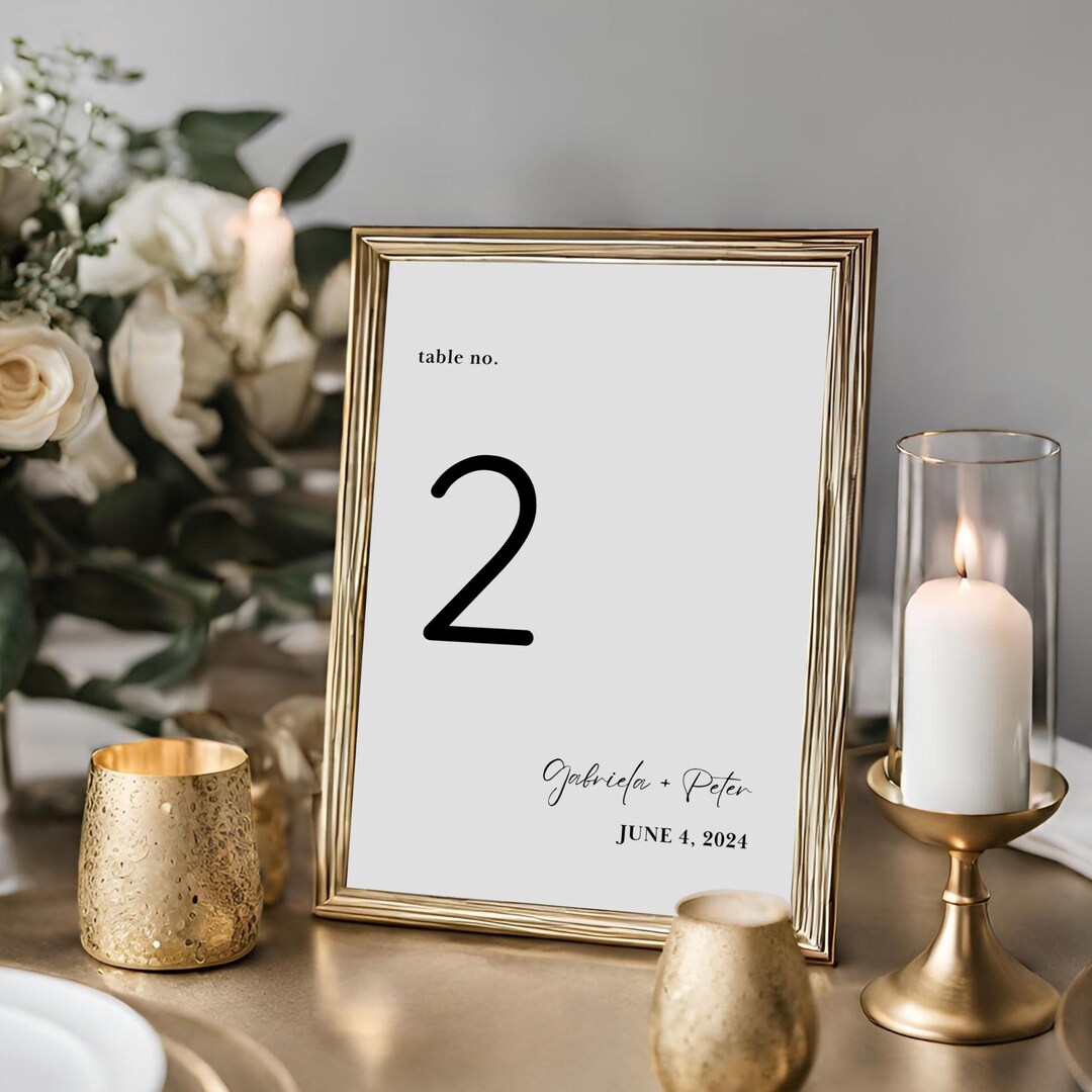 Custom Wedding Table Number Template, Wedding Table Decor, Clear ...