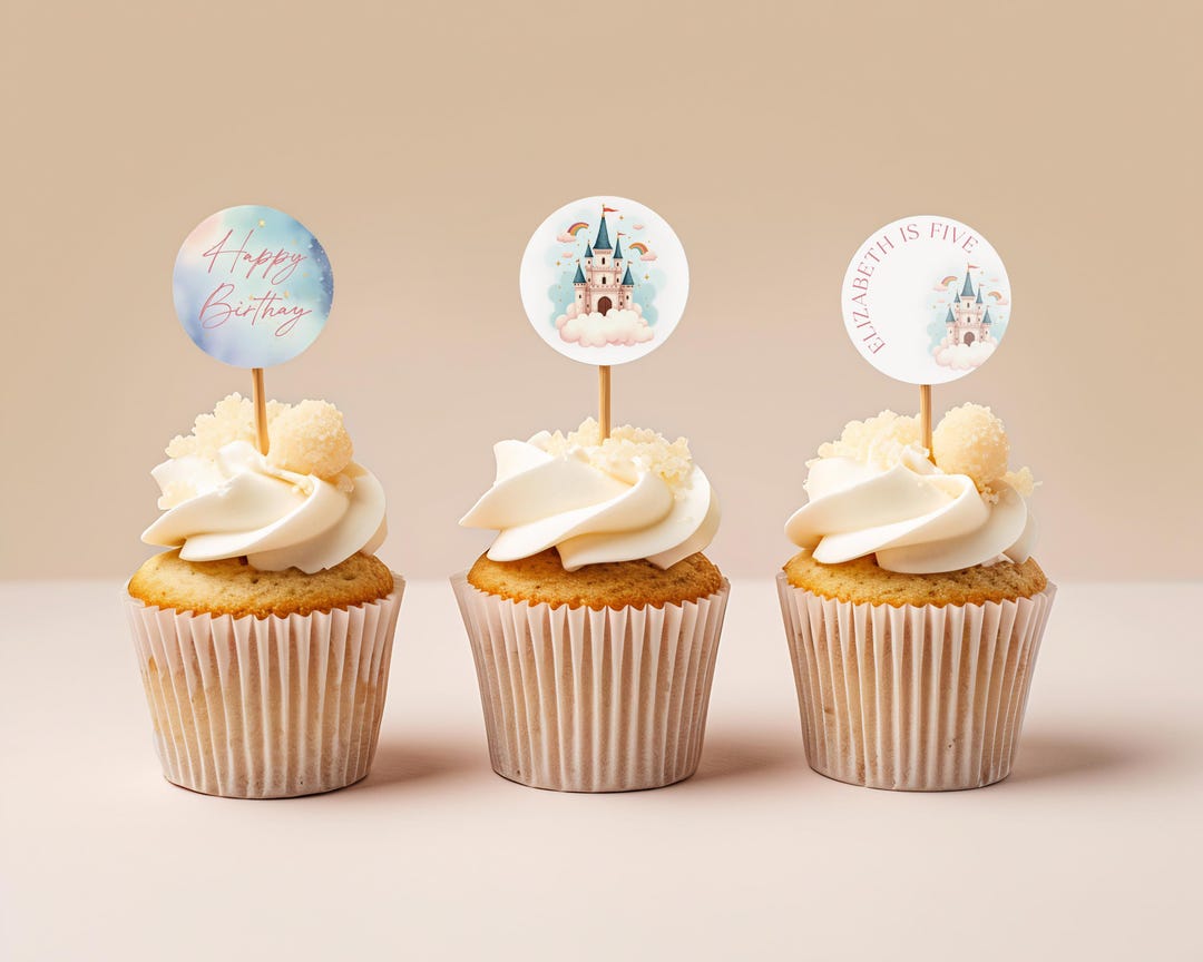 Tale Castle Editable Printable Toppers for Muffin - Editable Toppers ...