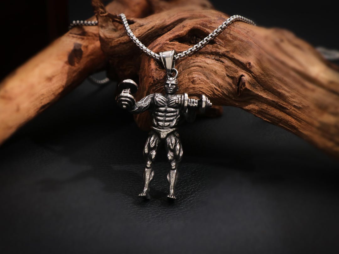 Bodybuilding Fitness Workout Pendant Necklace, Fitness Inspired Gym ...