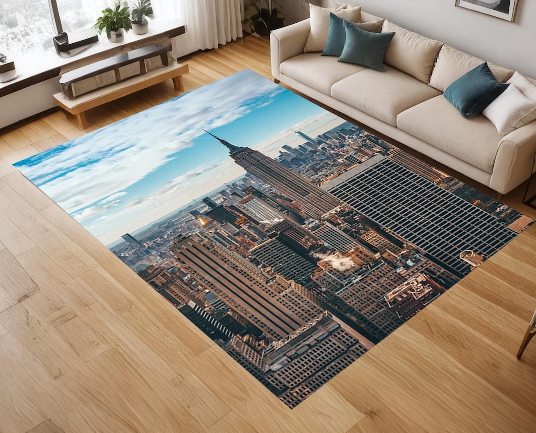 City Rug,new York Skyline Rug, Skyline Rugs, City Landscape Rugs ...