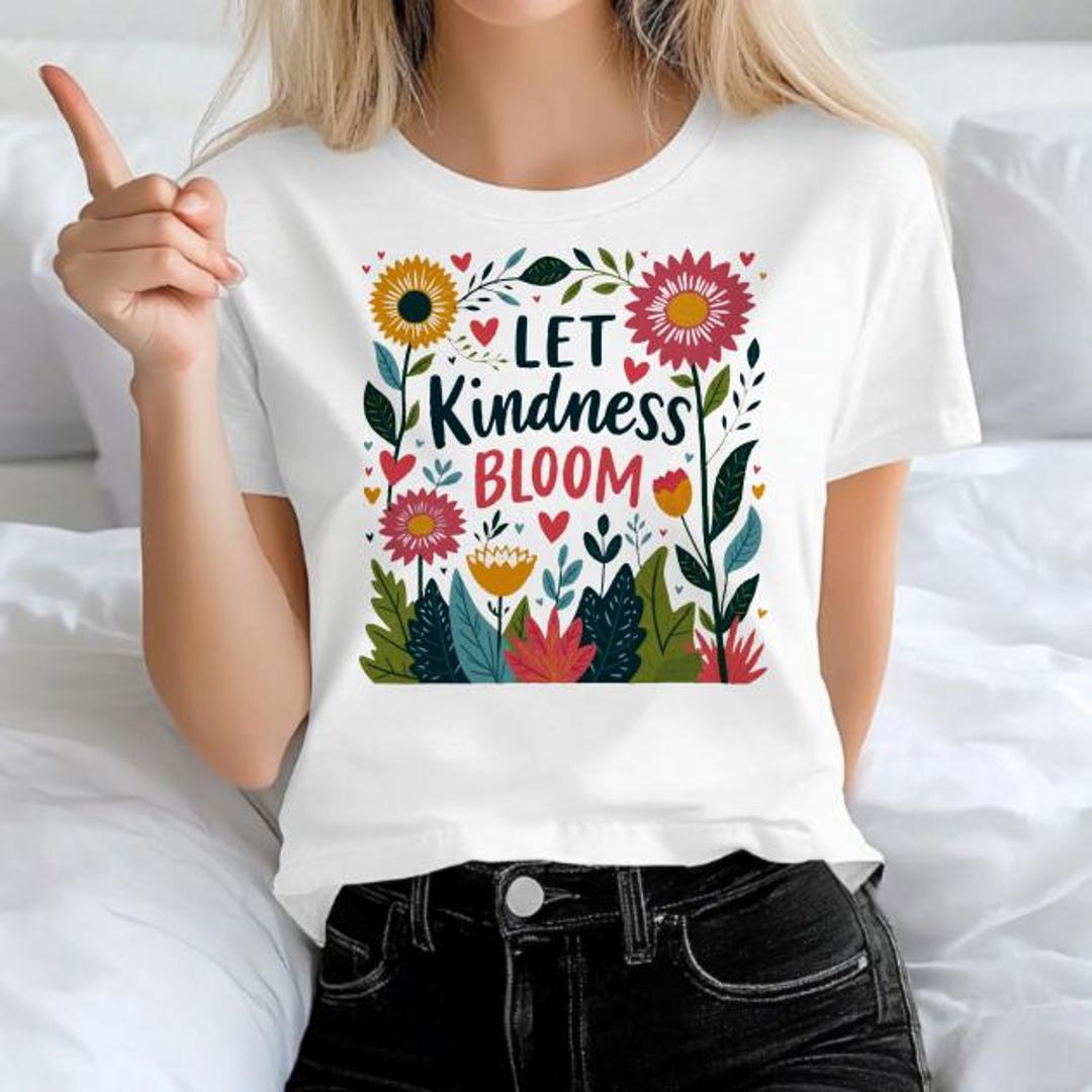 Let Kindness Bloom Boho Floral Png, Flower Sublimation Png, Be Kind Png ...