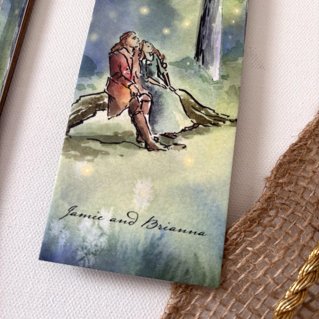 Outlander Frasers Ridge Fireflies Jamie and Brianna Bookmark - Etsy