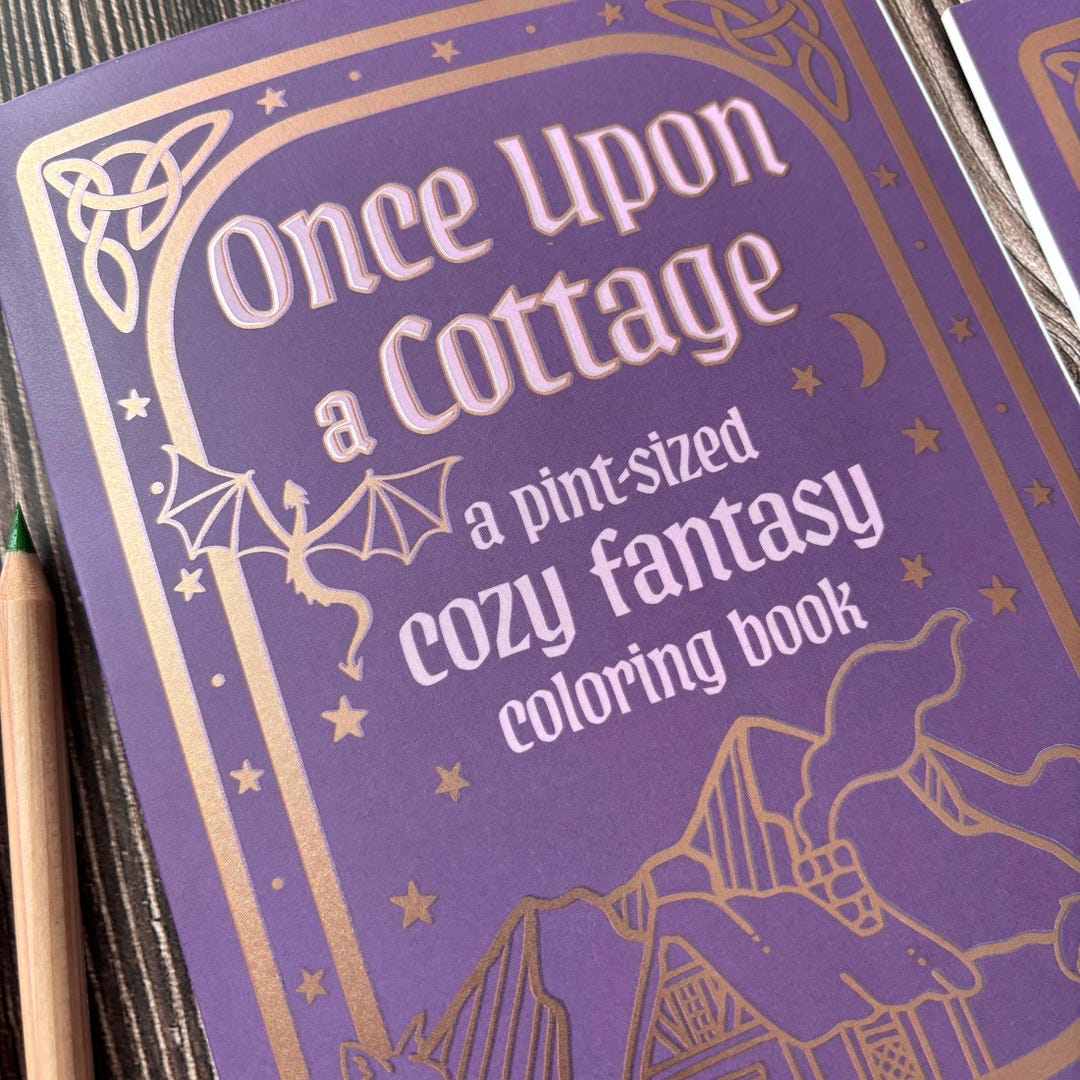 Mini Romantasy Coloring Book - 8 Pages - Cute Animals, Dragons, and ...