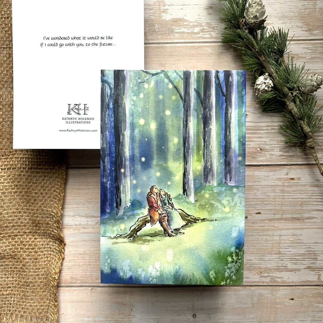 Outlander Art Print: Jamie and Brianna, North Carolina Fireflies - Etsy