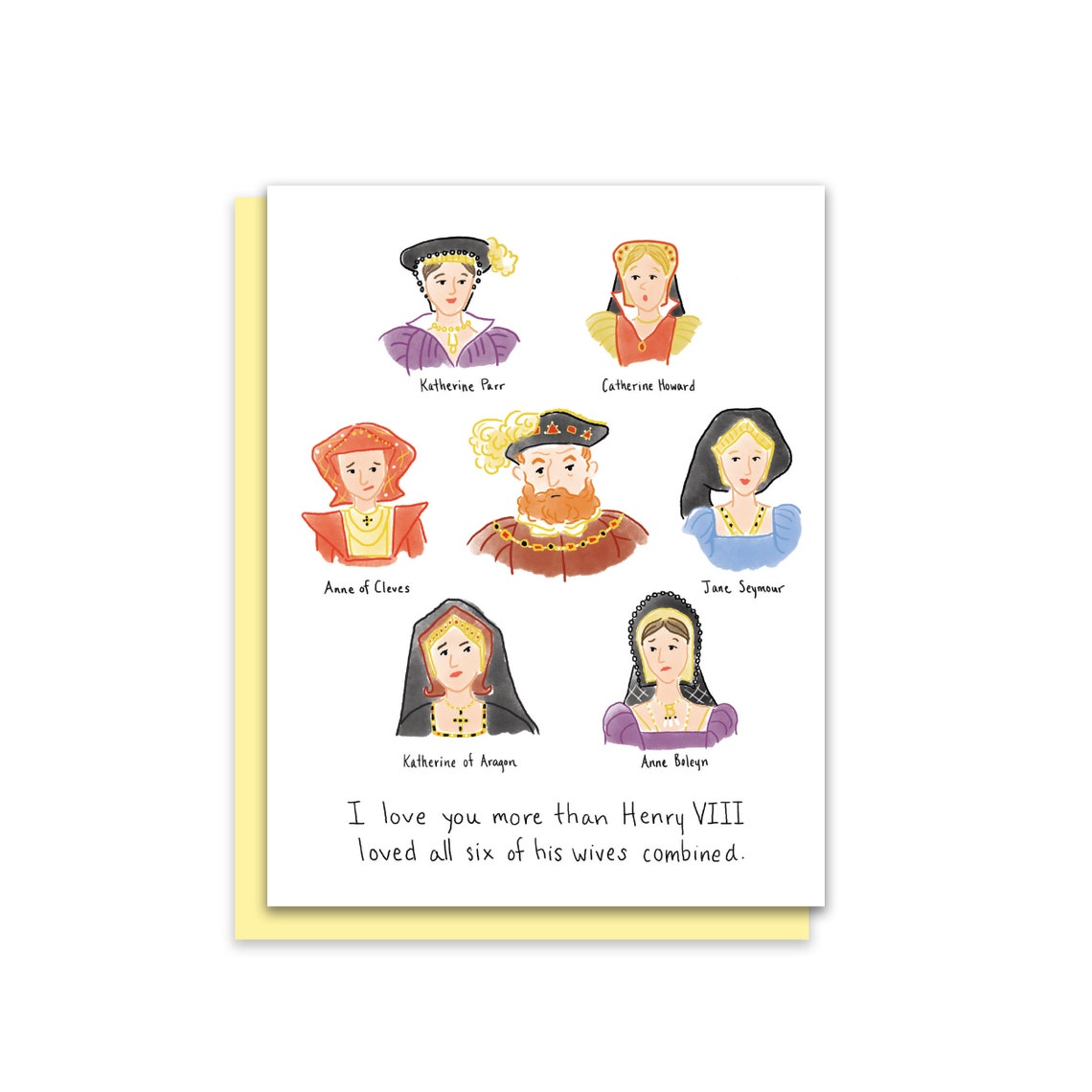 Henry VIII and His Six Wives Card - Etsy
