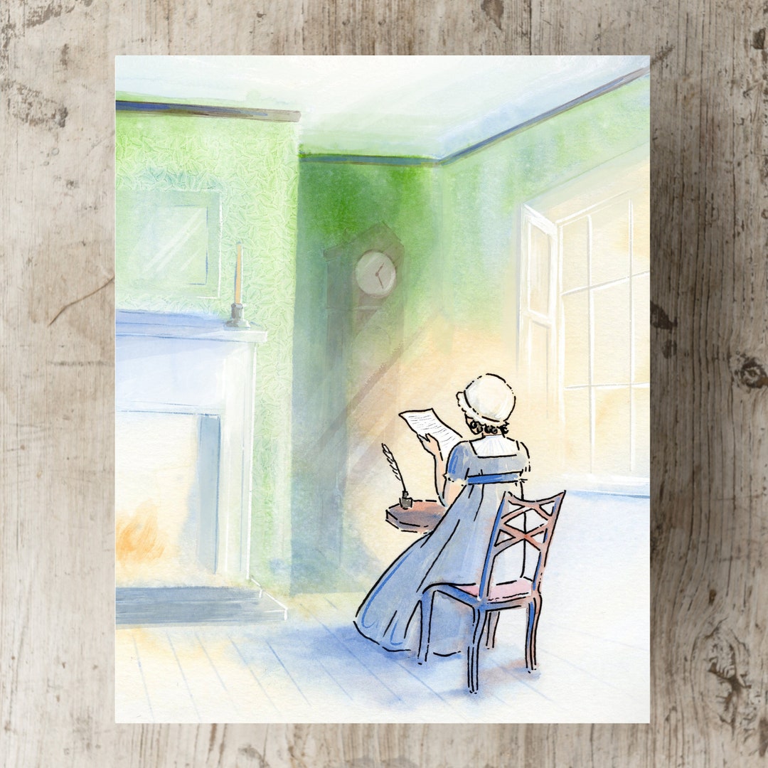 Jane Austen at Her Writing Desk – Art Print (2 Sizes) - Etsy