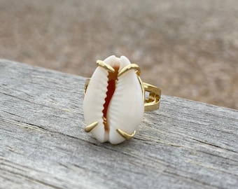 Cowrie Shell Ring | Etsy
