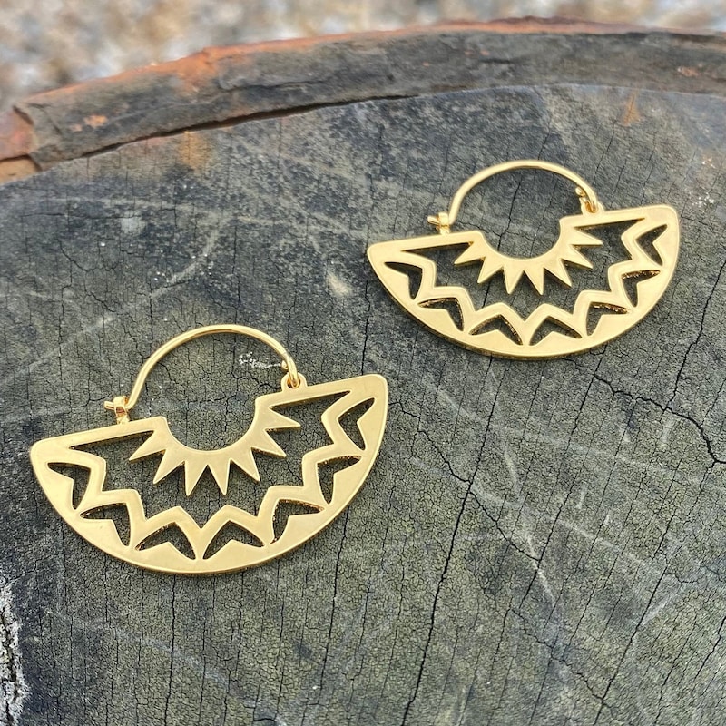 Aztec Hoop Earrings - Etsy