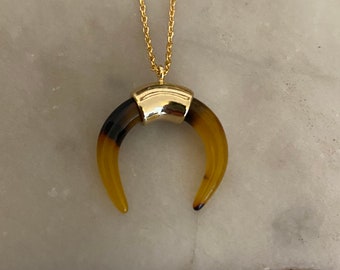 Long Tortoise Shell Necklace - Etsy