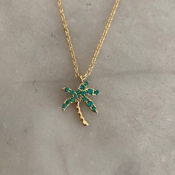 Palm Tree Necklace - Etsy