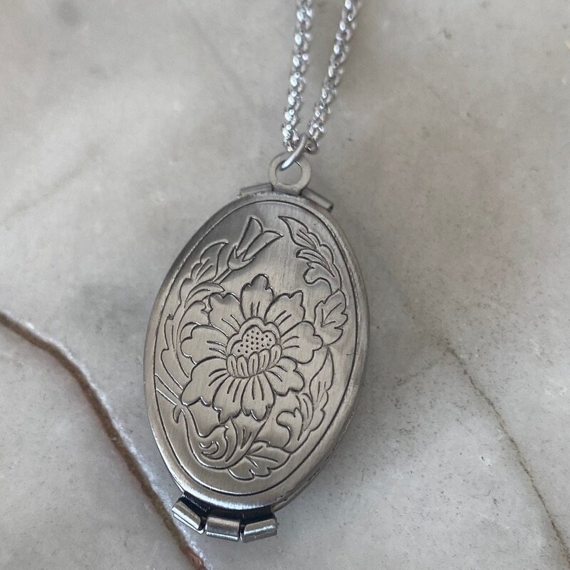 Long Locket Necklace - Etsy
