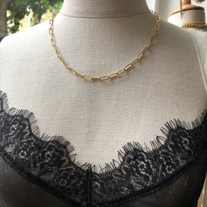 Paper Clip Style Chain Necklace - Etsy