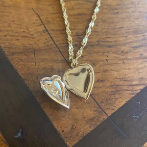 Crystal Heart Locket Necklace - Etsy