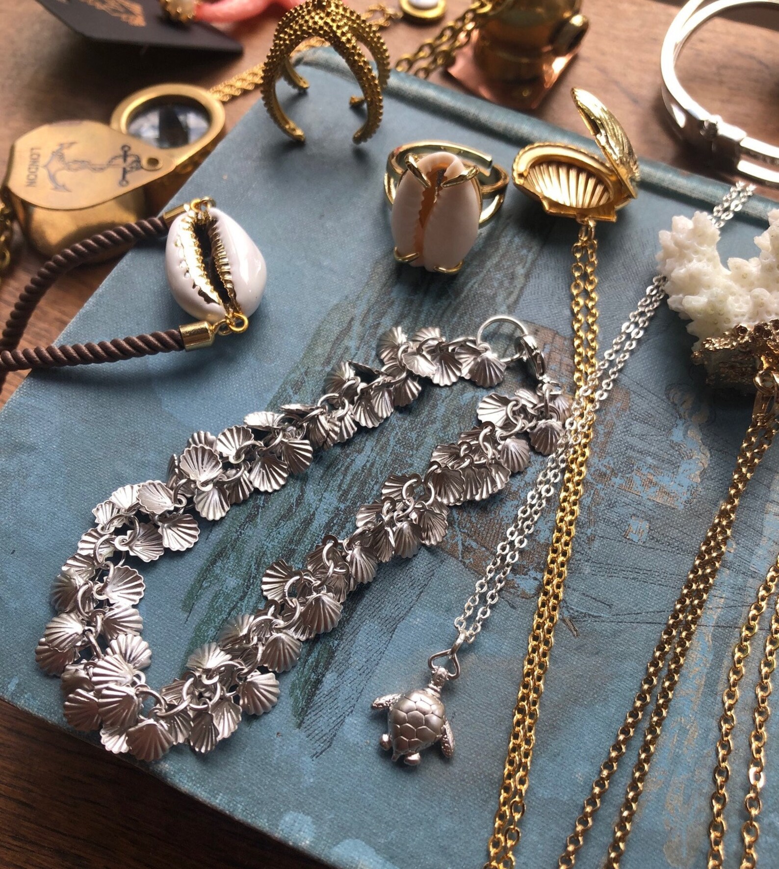 Shell Charm Bracelet - Etsy