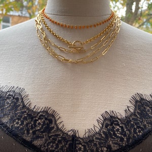 Paper Clip Style Chain Necklace - Etsy