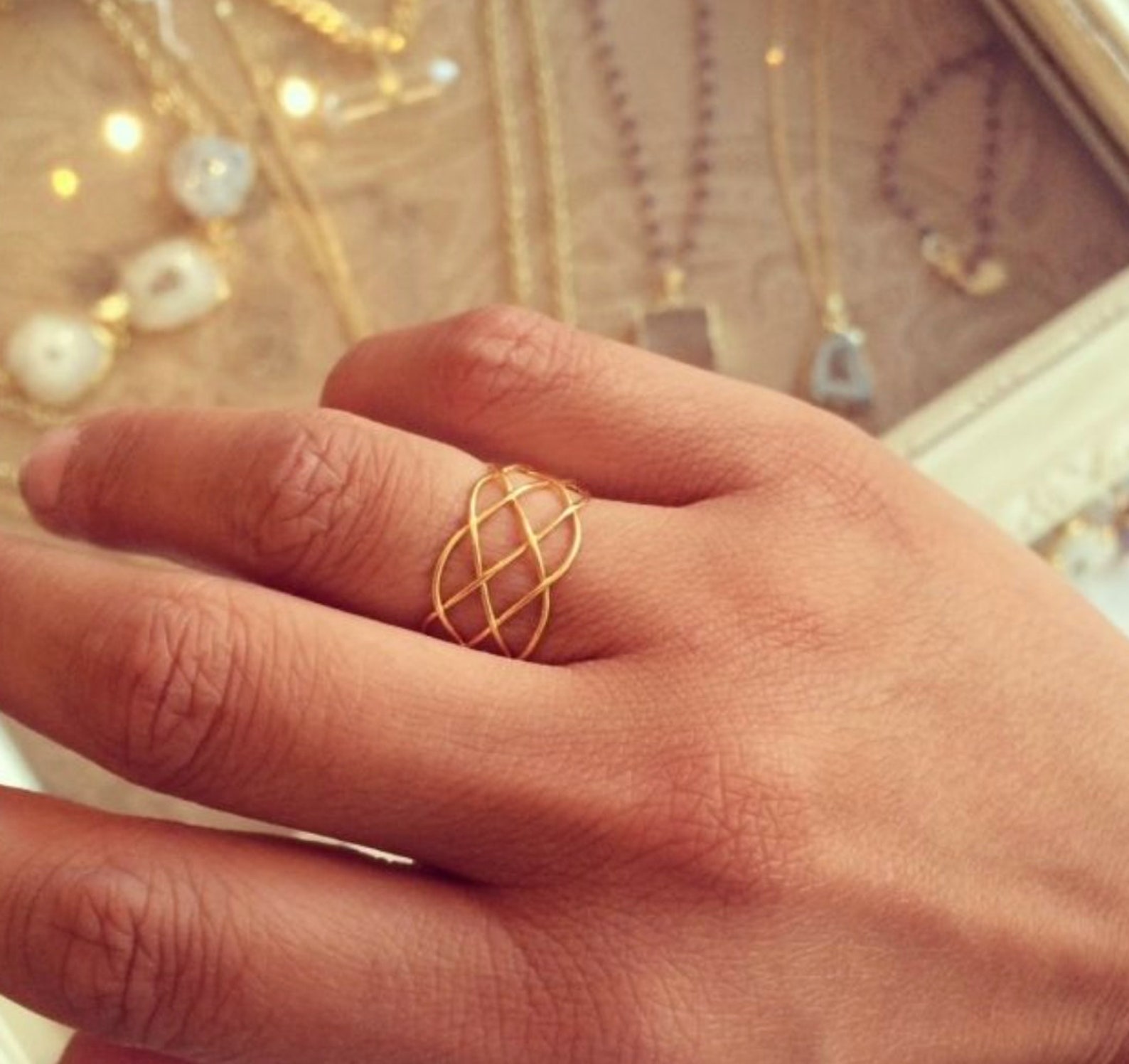 Gold Wire Ring - Etsy