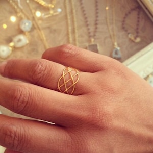 Gold Wire Ring - Etsy