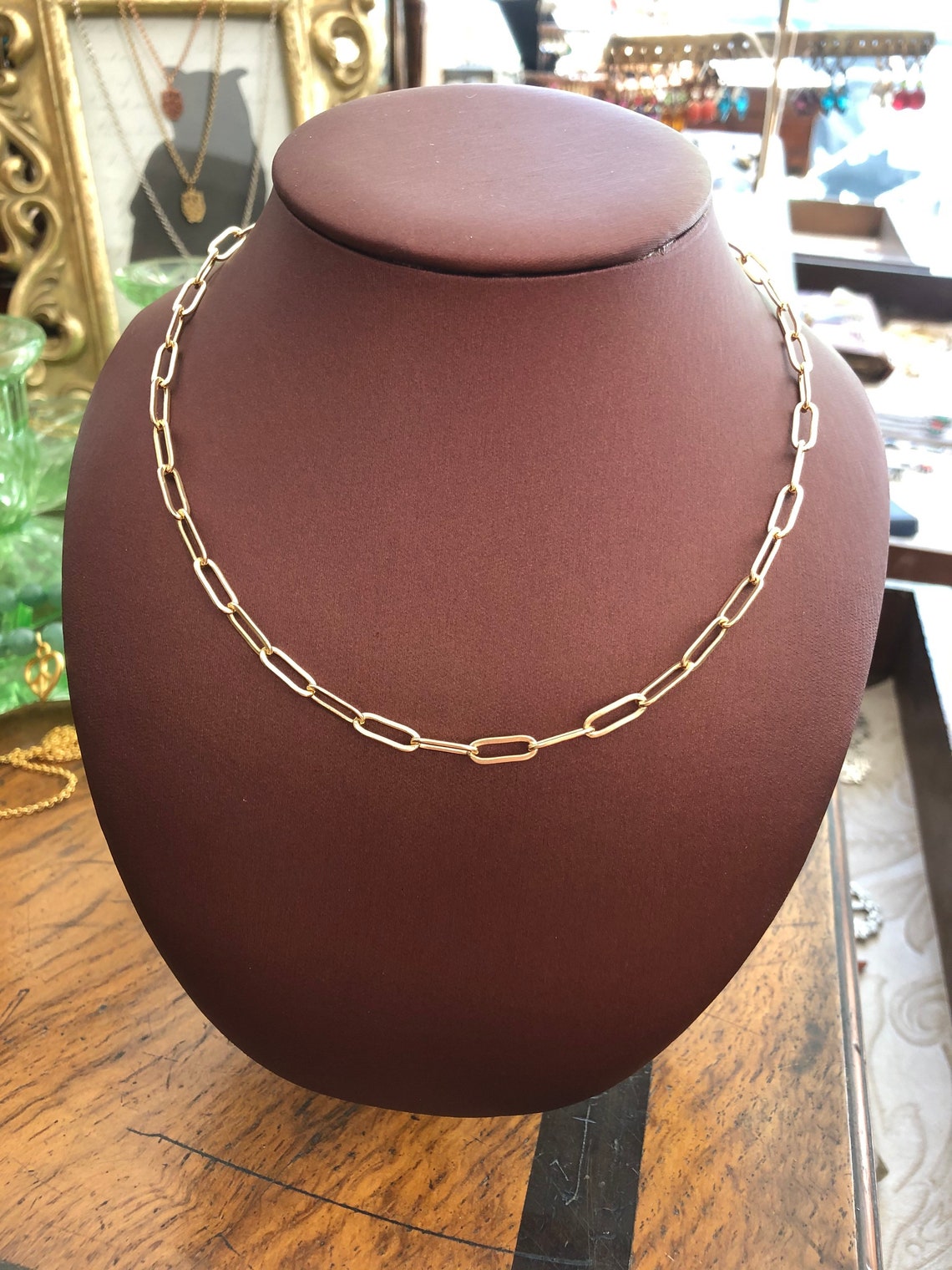 Gold Lightning Bolt Clasp Necklace - Etsy