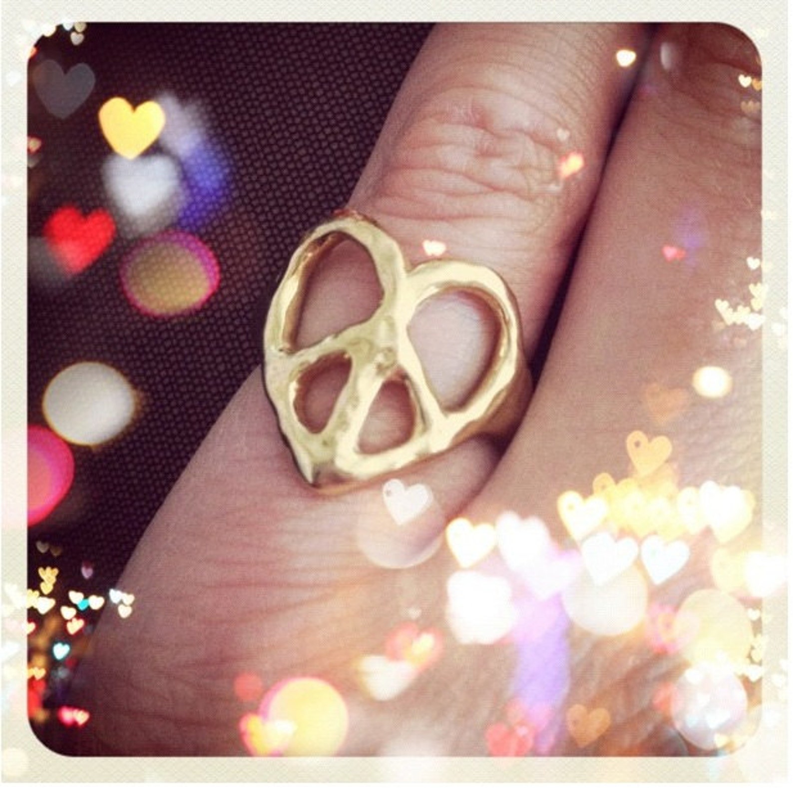 Peace & Love Ring - Etsy