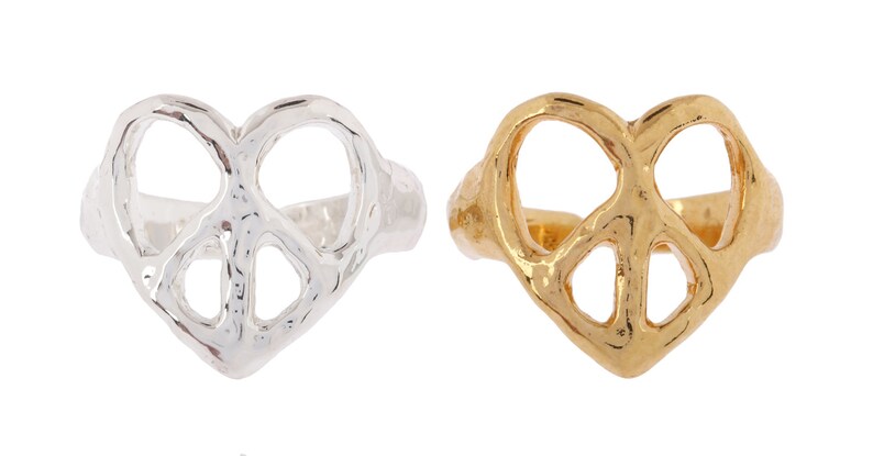 Peace & Love Ring | Etsy