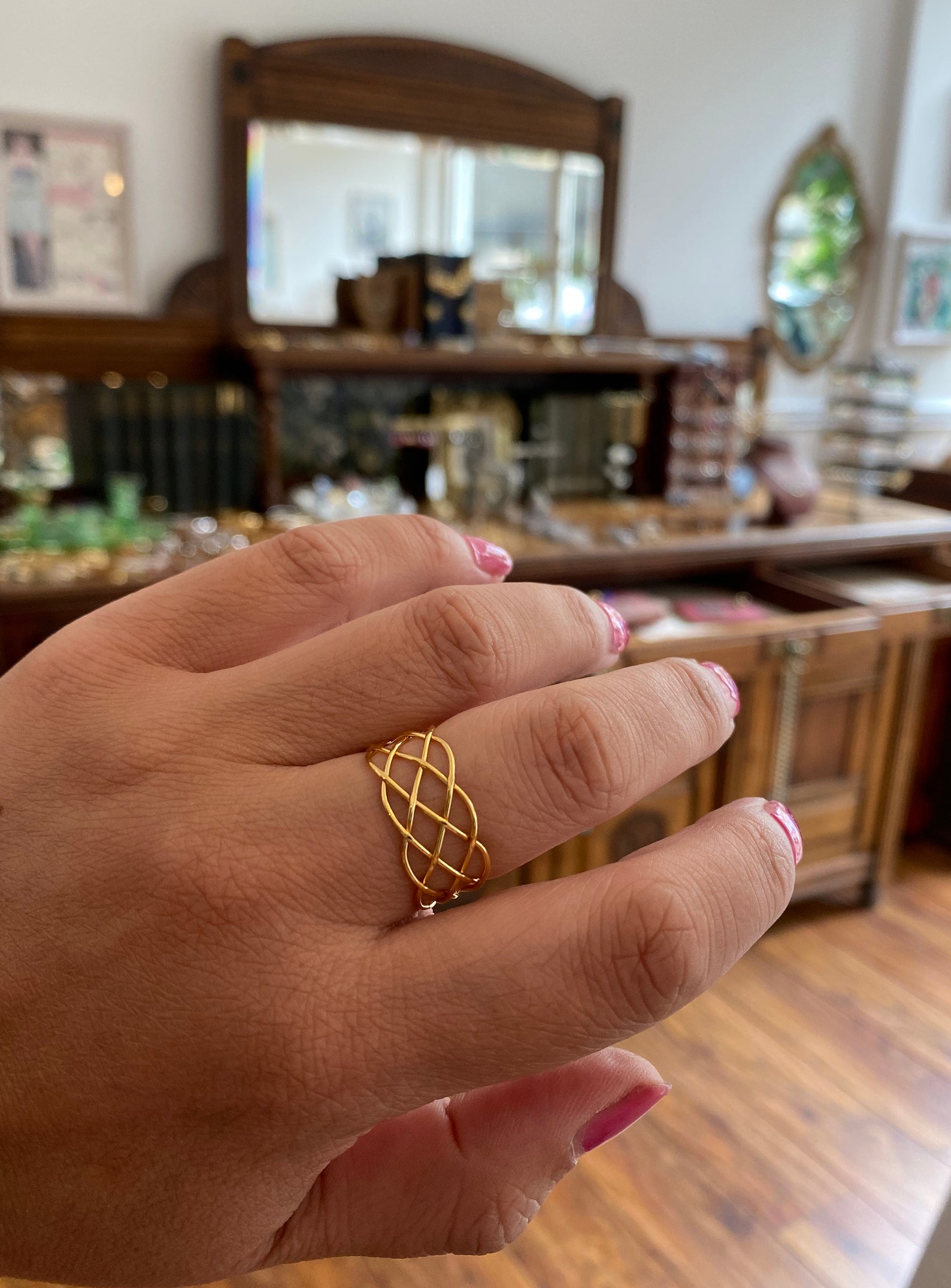 Gold Wire Ring - Etsy