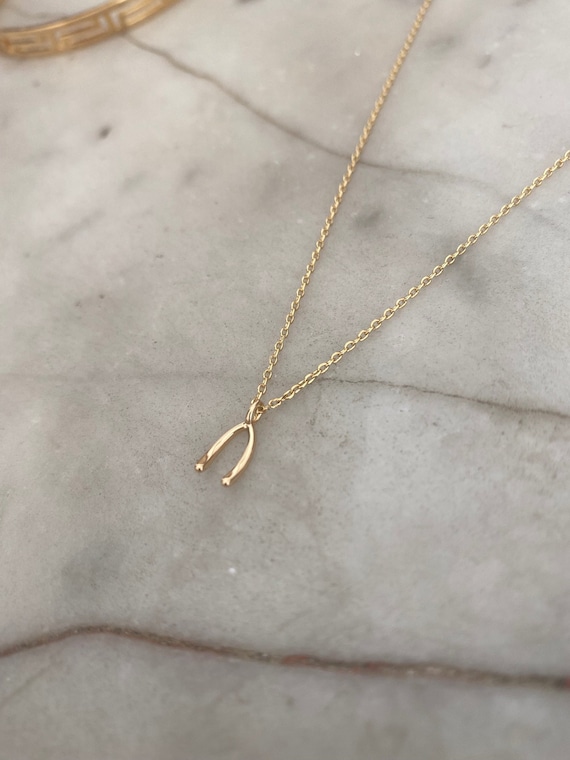 Etsy wishbone necklace store