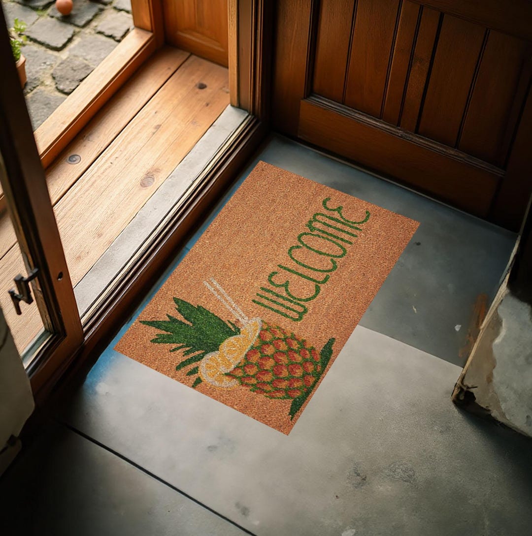 Welcome Desing Door Mat,pineapple Mat,personalized Mat,floor Door Mat ...