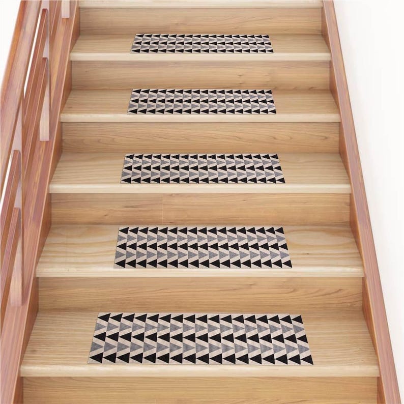 Geometric Pattern Stair Treads,pattern Rug, Treads Mat,stair Runner Rug ...