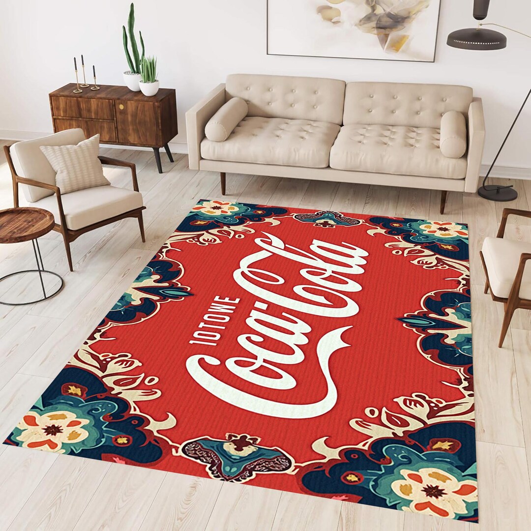 Modern Coca Cola Rug,coca Cola Design Modern Rug, Coca Cola Patterned ...