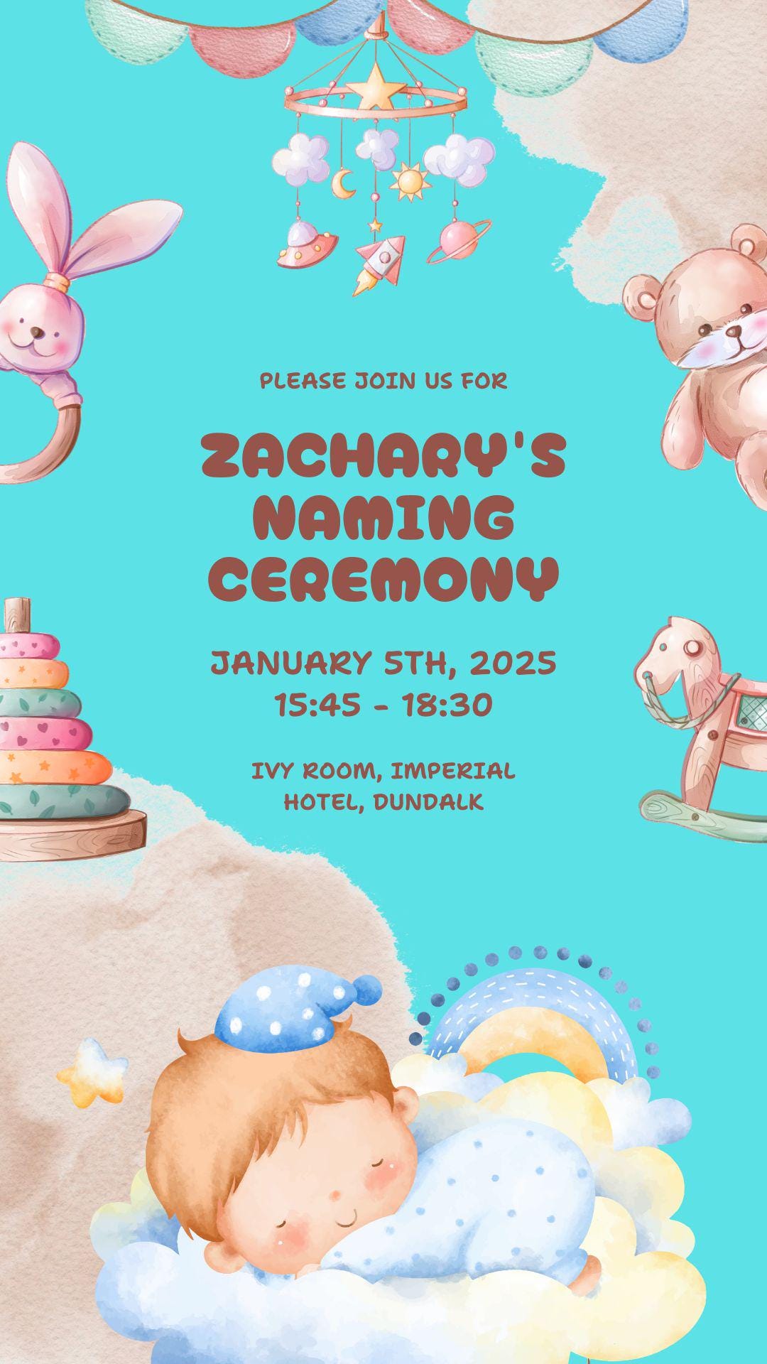 Baby Naming Ceremony Invitation - Etsy