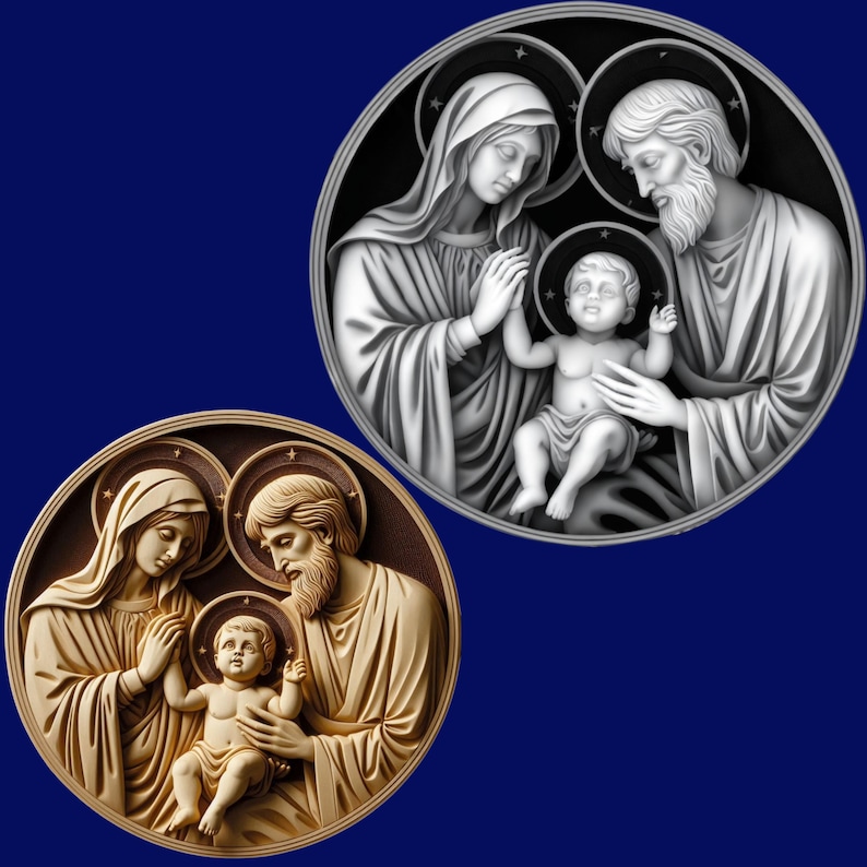 The Holy Family 3D Illusion | Depth Map | Laser File | PNG |digital ...