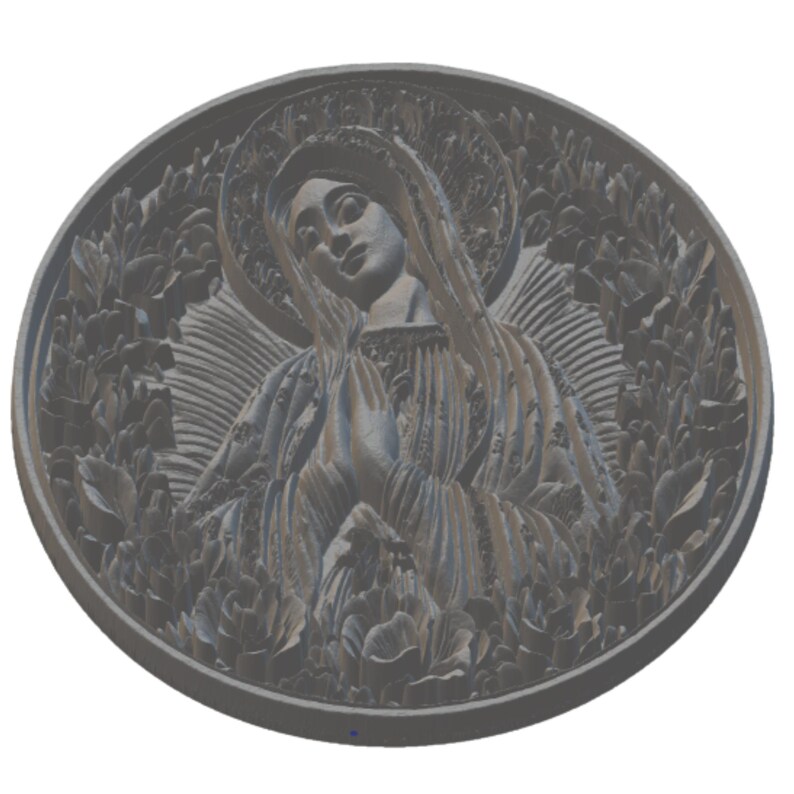 Virgin Mary 3D STL File | Embossing | Depth, Height Map | Resin | Laser ...
