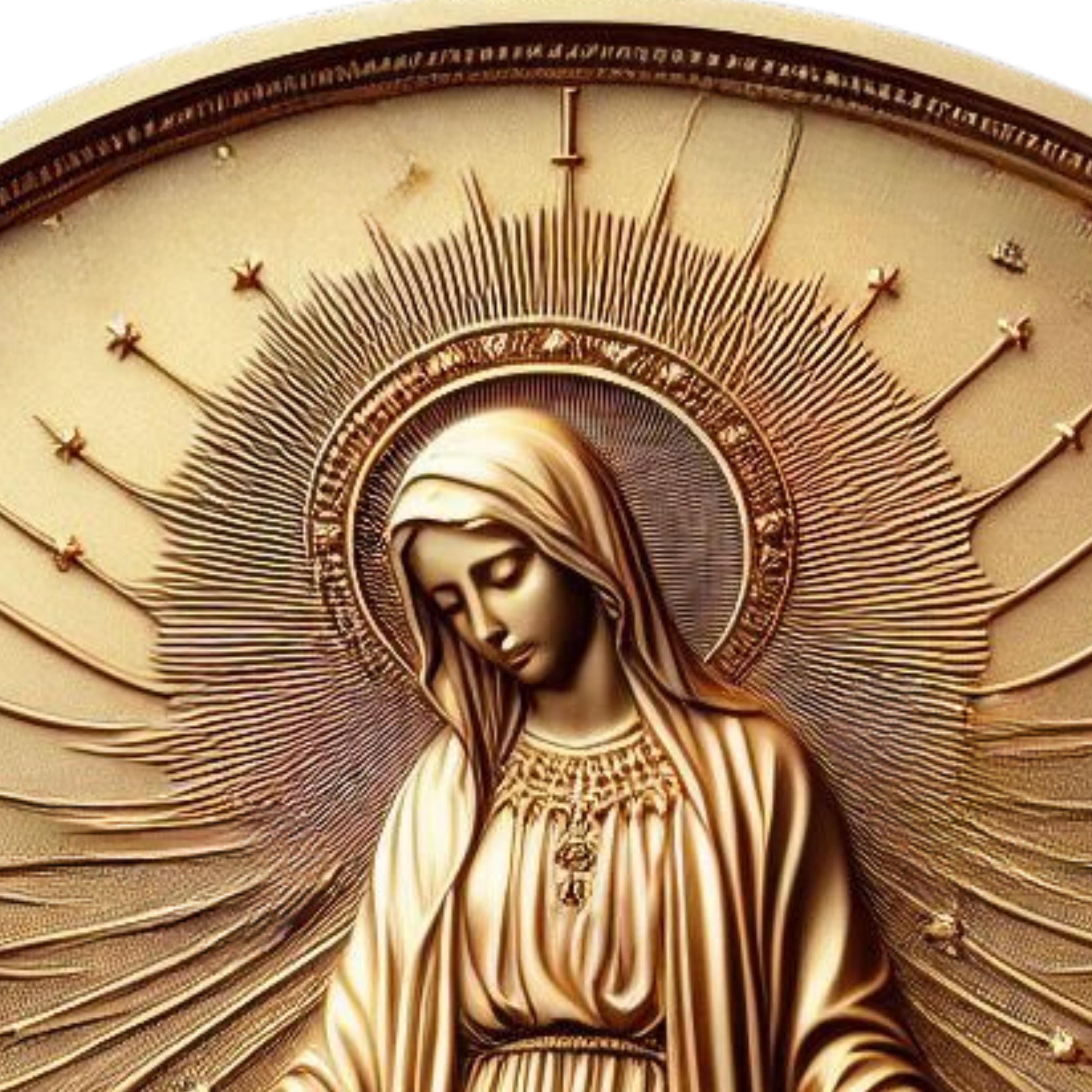Virgin Mary Coin Depth Map | Height Map| 3D Laser Engraving | X Tool ...