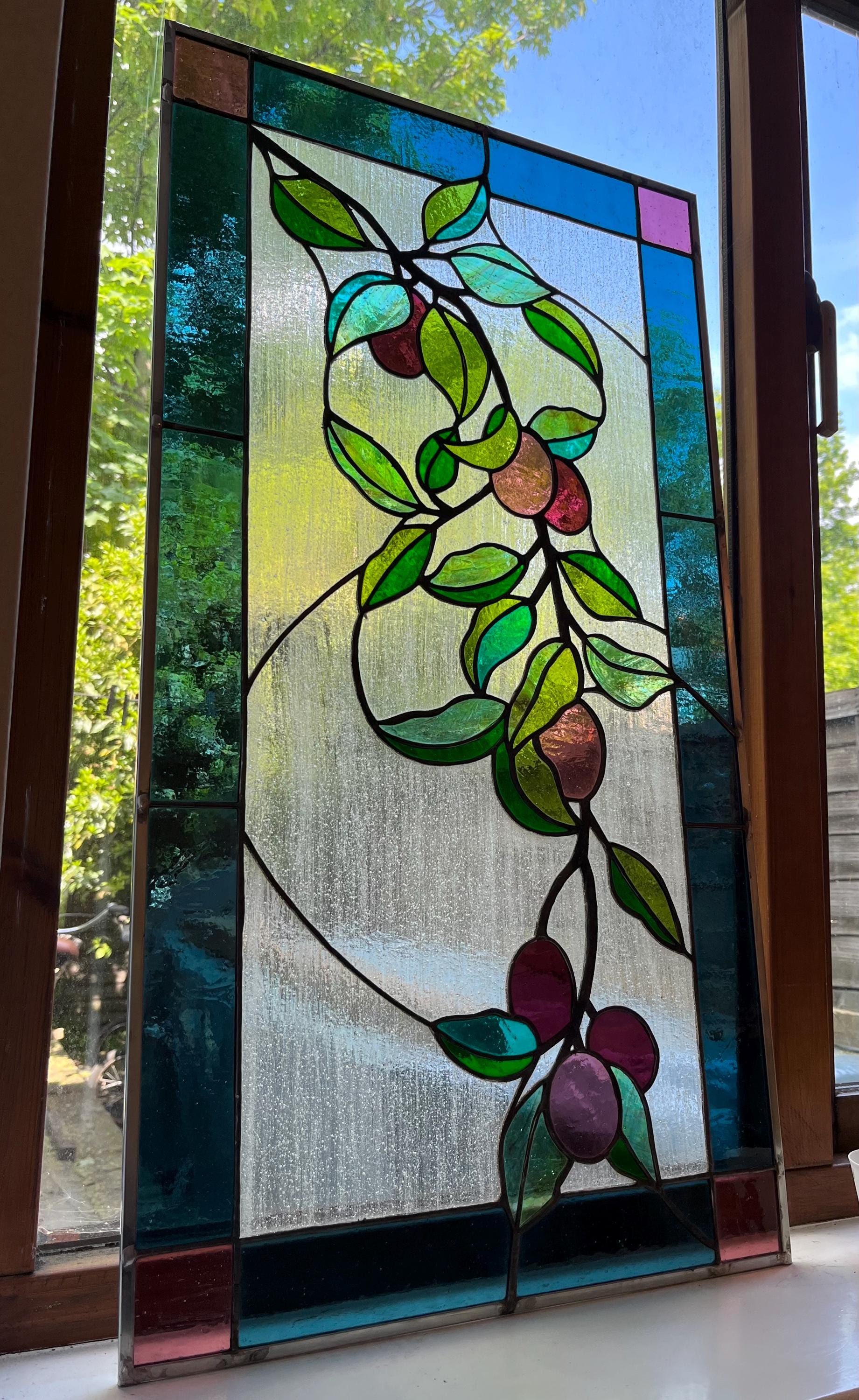 Plum Tree Branch Stained Glass Pattern - Commercial Licence - Etsy