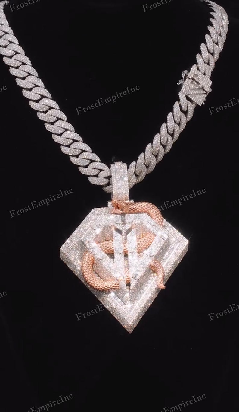 Custom Logo Pendant, Personalised Hip Hop Pendant, Custom Iced Out Logo ...