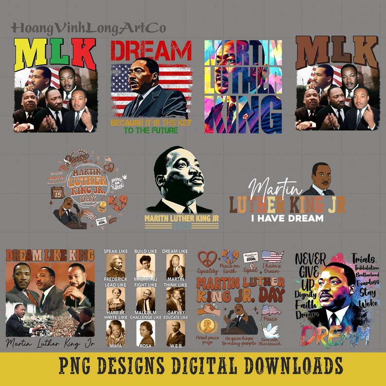 10 MLK Png Bundle, Martin Luther King Png , Black History Png, Not Like ...