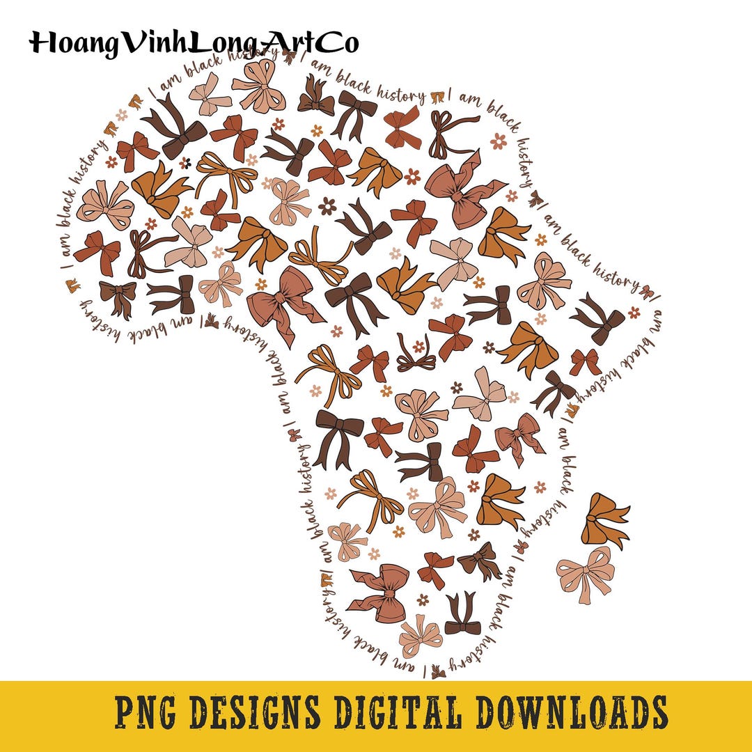 Black History Map Coquette Png, Black Pride Coquette Png, Black History ...