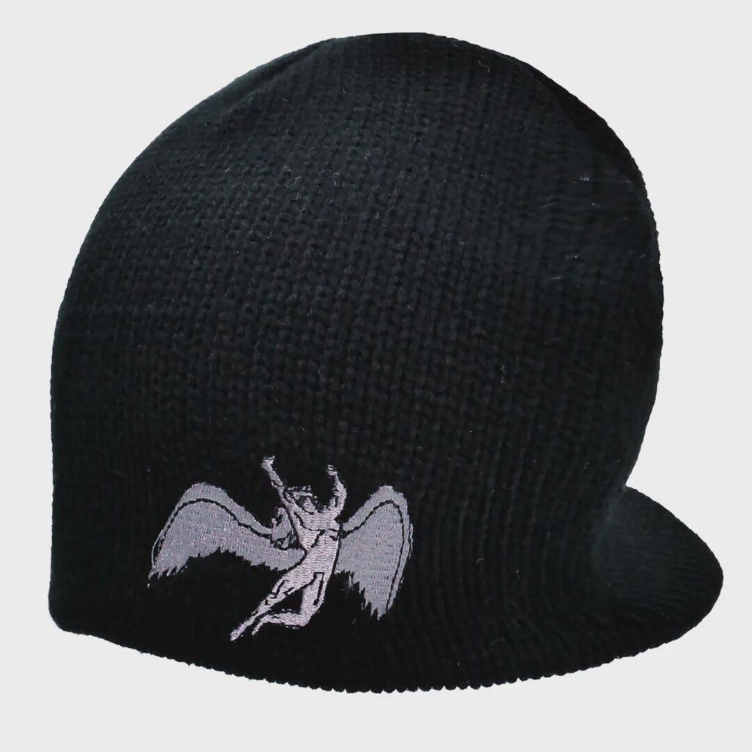 Vintage Y2K Led Zeppelin Embroidered Icarus Logo Beanie – Rock Band ...