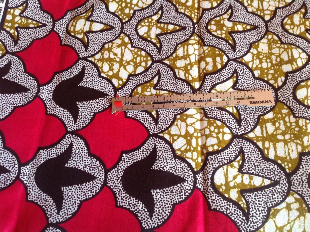African Ankara Orange and Black Snail Cotton Print Fabric Dressmaking ...