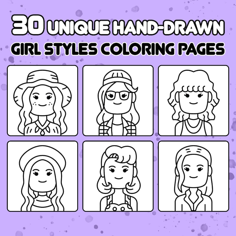 Coco Wyo Girl Moments : Style Coloring Book, 30 Pages, Instant Download ...