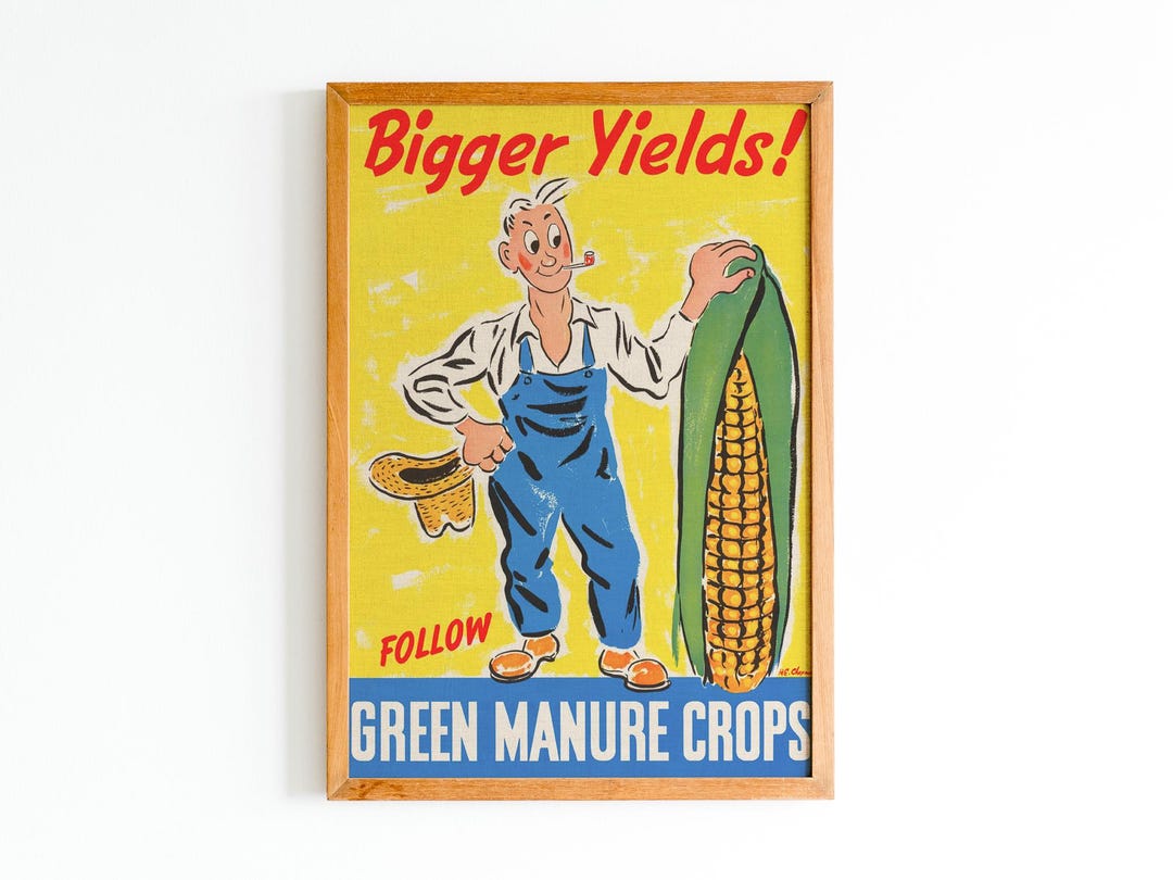 WWII Farming Poster: Vintage Agricultural Art Print (digital Download ...