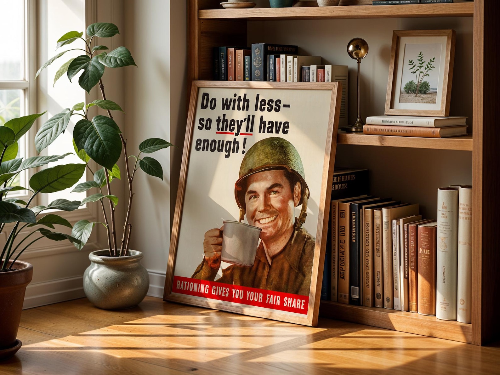 WWII Do With Less Poster Rationing & Conservation Art, Home Front ...