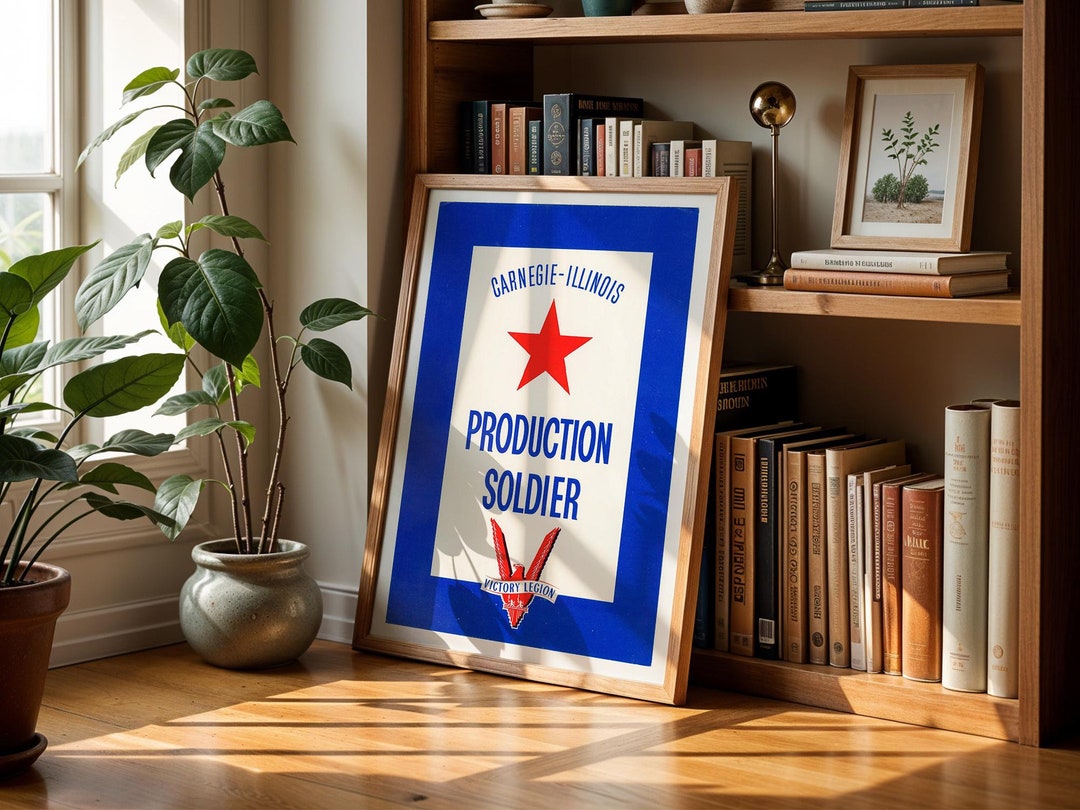 WWII Steelworker Propaganda Art Print: Vintage War Effort Poster - Etsy