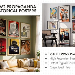 WWII History Posters Mega Bundle: 2400+ Vintage War Propaganda Prints ...